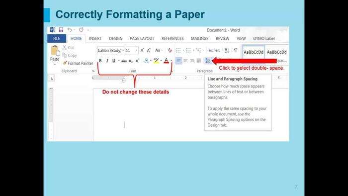 Using Microsoft Word for Written Assignments