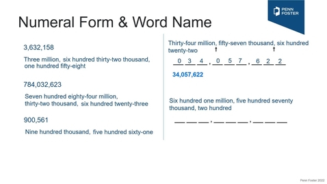 Whole Number Operations - Penn Foster