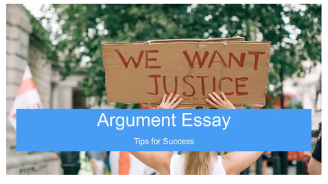 ENG100 Argument Essay Instructions - Penn Foster