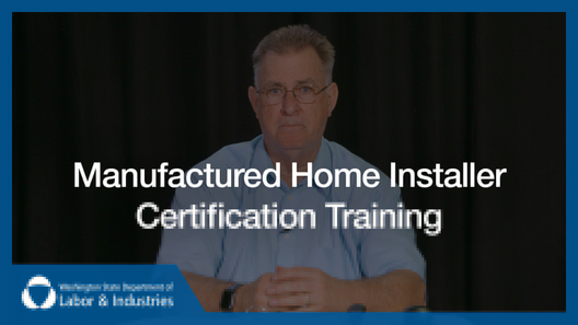 Manufactured Home Installer Certification Training