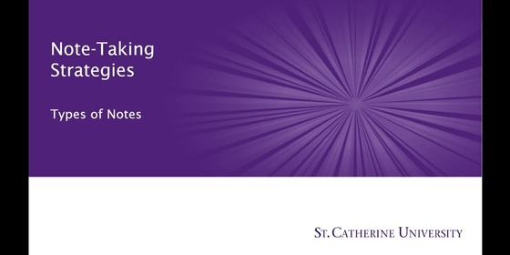 Note-Taking Strategies - Types of Notes