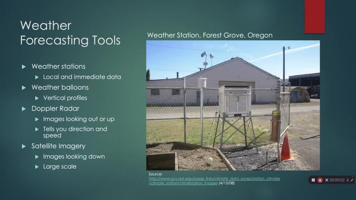 Weather forecasting tools